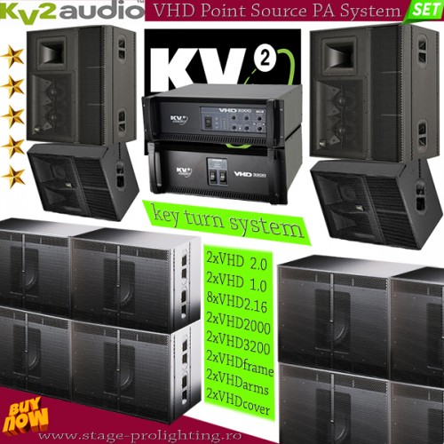 KV2 Audio VHD Point Source PA System SET